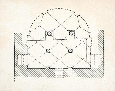 Asti. Cappella di S. Giovanni presso la cattedrale. Pianta della cripta ...