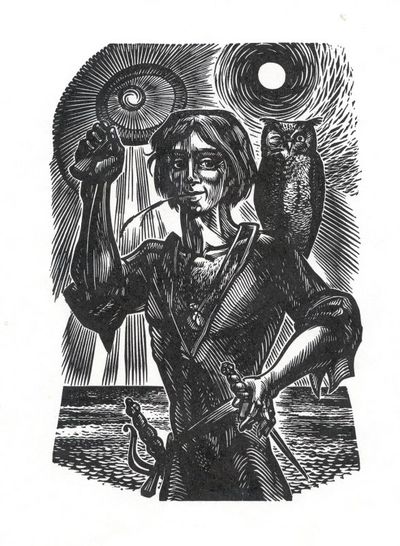 Frank Ivo Van Damme (°1932), prent met afbeelding van Tijl Uilenspiegel ...