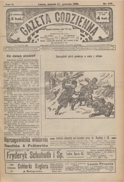 Gazeta Codzienna. R.2, nr 585 (29 grudnia 1908) | Europeana